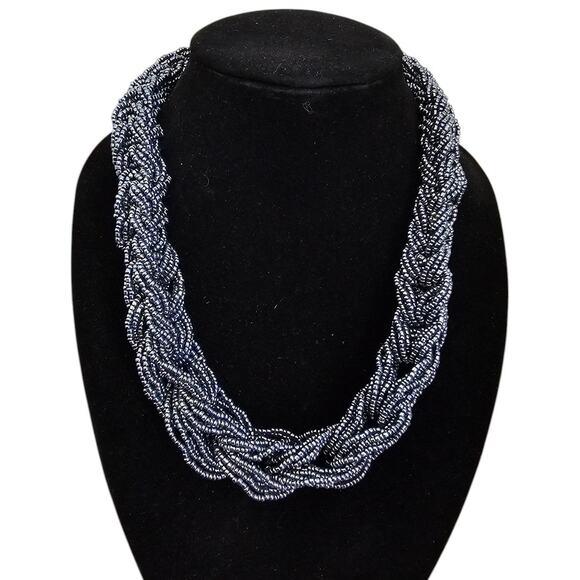 Vtg | Jewelry | Vintage Mid Century Micro Seed Bead Braided Necklace ...